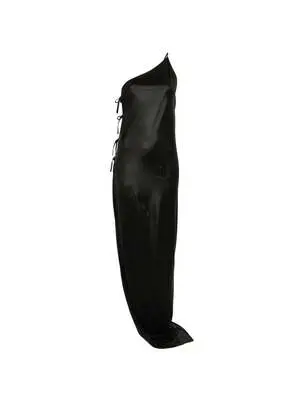 Rick Owens Long One-shoulder Dress - Black