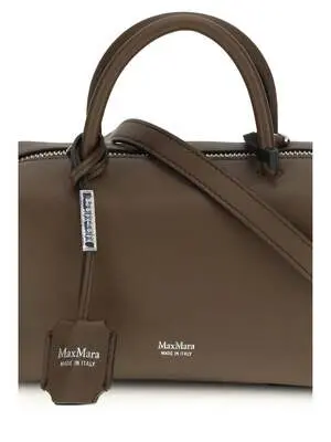Max Mara Holdalls Leather Handbag - Brown
