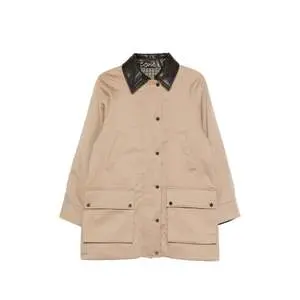 Brunello Cucinelli BRUNELLO CUCINELLI Oversized Houndstooth-Pattern Collar Coat Cream