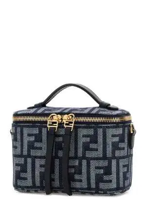 Fendi Embroidered Denim Vanity Handbag