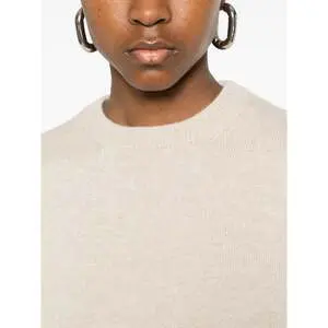 Brunello Cucinelli Cashmere Crew Neck Short Sleeve Jumper - Cream