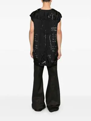 Rick Owens Graphic Print Top - Black