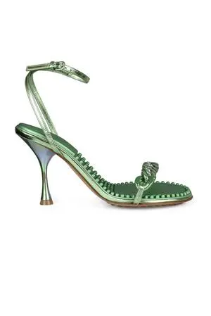 Bottega Veneta Bottega Veneta Metallic Chain Detail Sandals Green