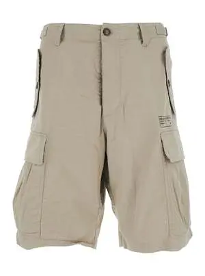 Dsquared2 DSQUARED2 Beige Cotton Wide-Leg Cargo Shorts Multicolor