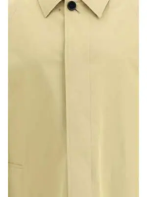 Burberry Long Cotton Twill Car Coat