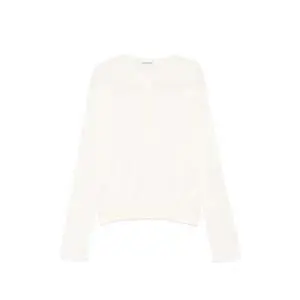 Our Legacy Ivory Ribbed Knit Long Sleeve T-shirt