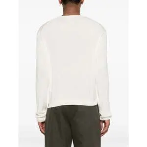 Our Legacy Ivory Ribbed Knit Long Sleeve T-shirt