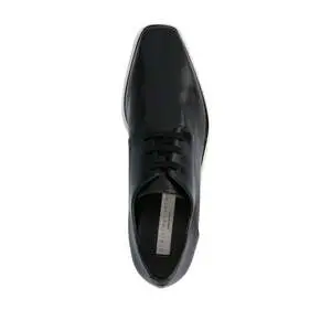 Stella McCartney Leather Lace-up Platform Wedge Derby Shoes - Black