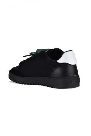 Off-White Suede And Leather Lace-up Sneakers - Black