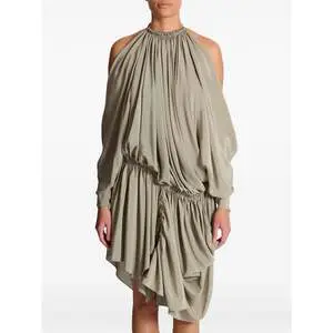 Balmain Draped Silk Dress