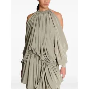 Balmain Draped Silk Dress