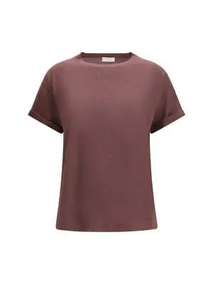 Brunello Cucinelli Glitter Effect Cashmere T-shirt - Multicolor