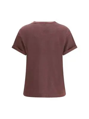 Brunello Cucinelli Glitter Effect Cashmere T-shirt - Multicolor
