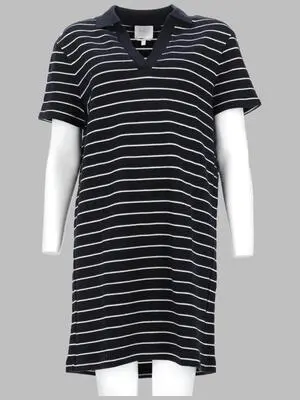 A.p.c. Striped Polo Dress - Blue
