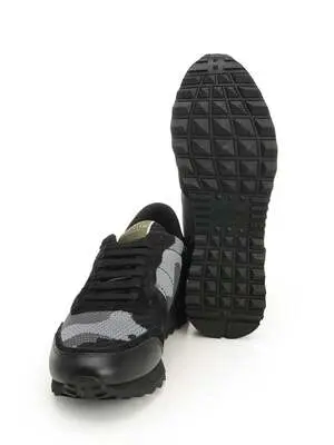 Valentino Garavani Rockrunner Camouflage Sneakers - Black