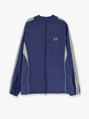 Balenciaga BALENCIAGA Sporty Zip-Up Rain Jacket With Embroidered Logo Multicolor