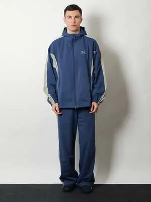 Balenciaga Sporty Zip-up Rain Jacket With Embroidered Logo