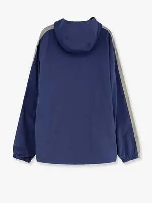Balenciaga Sporty Zip-up Rain Jacket With Embroidered Logo