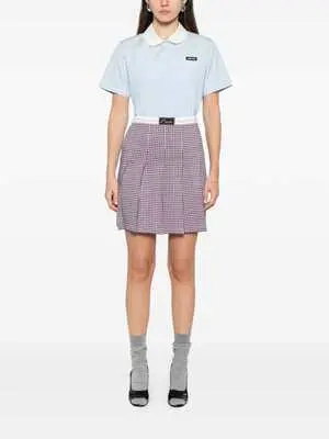 Marni Plaid Pleated Skirt
