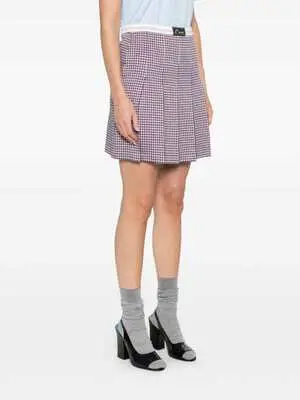Marni Plaid Pleated Skirt