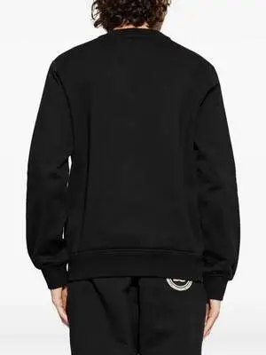 Dolce & Gabbana Crewneck Sweatshirt With Logo Plaque - Black