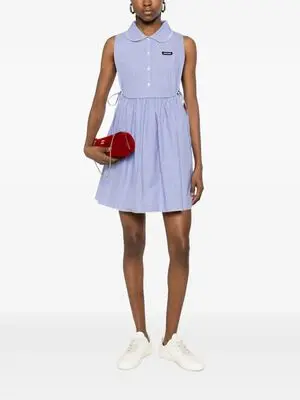 Miu Miu Gingham Check Cotton Dress - Blue