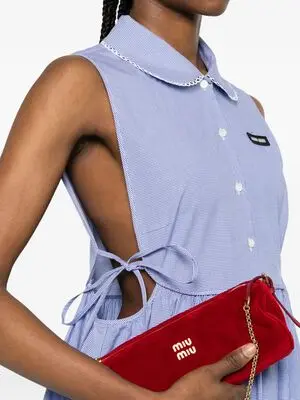 Miu Miu Gingham Check Cotton Dress - Blue