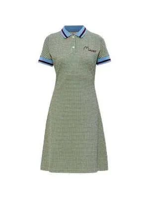 Marni MARNI Short Sleeve Checked Polo Dress Multicolor