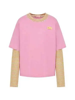Marni Striped Logo T-shirt - Multicolor