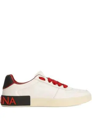 Dolce & Gabbana DOLCE & GABBANA Leather Sneakers With Embossed Logo Multicolor
