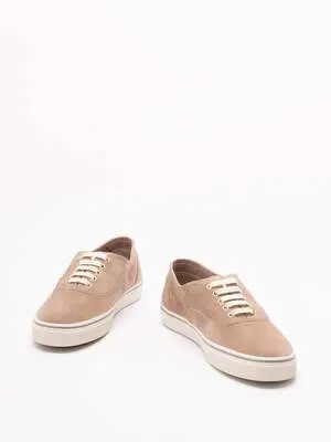 Brunello Cucinelli Calf Leather Lace-up Sneakers