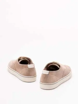 Brunello Cucinelli Calf Leather Lace-up Sneakers