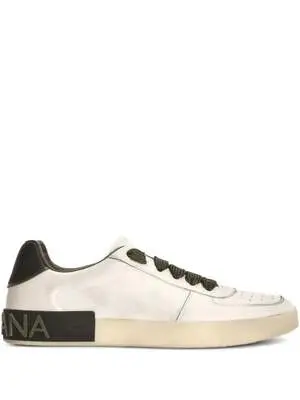 Dolce & Gabbana Perforated Detail Lace-up Sneakers - Multicolor