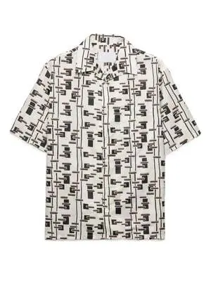 Prada Printed Cotton Blend Bowling Shirt - Multicolor