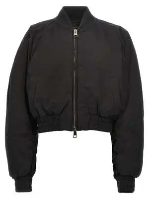 Andamane Sierra Cropped Bomber Jacket - Black