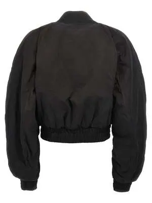 Andamane Sierra Cropped Bomber Jacket - Black