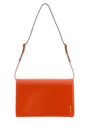 JIL SANDER Leather Small File Shoulder Bag - Orange
