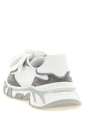 Dolce & Gabbana Dg Country Road' Suede And Mesh Sneakers - Gray