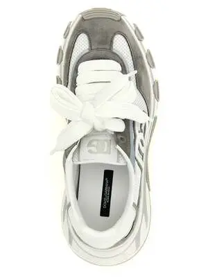 Dolce & Gabbana Dg Country Road' Suede And Mesh Sneakers - Gray