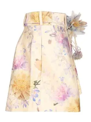 Zimmermann Luna Tuck Shorts - Multicolor