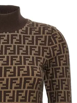 Fendi Ff" Logo High Neck Sweater