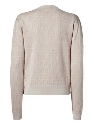 Fendi Slim Fit Ff Wool Cardigan