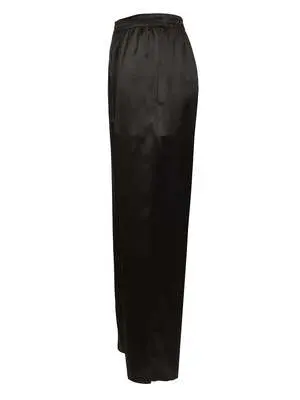 Saint Laurent Silk Satin Gathered Waist Trousers