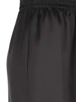 Saint Laurent Silk Satin Gathered Waist Trousers