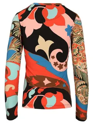 Etro Long-sleeved Top With Paisley Print - Multicolor