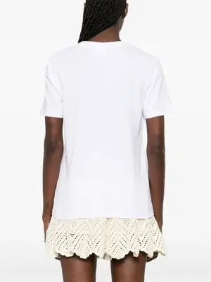 Chloé Faded Horse-print Cotton T-shirt - White