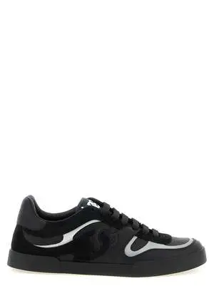 Dolce & Gabbana Portofino Sneakers With Embellished Crown Detail - Black