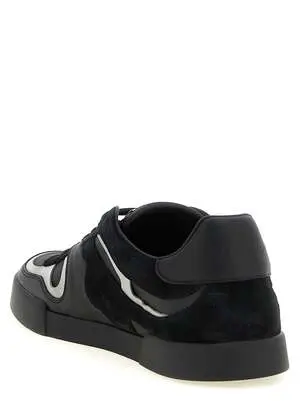 Dolce & Gabbana Portofino Sneakers With Embellished Crown Detail