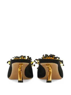 FERRAGAMO Safi S-shaped Heel Mule - Black