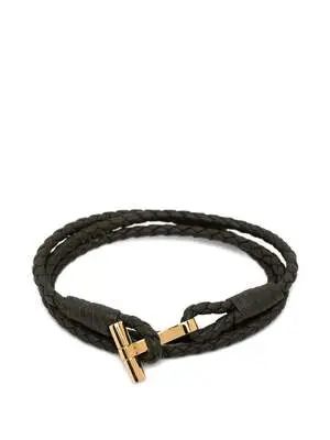 TOM FORD Braided T-bar Bracelet - Green